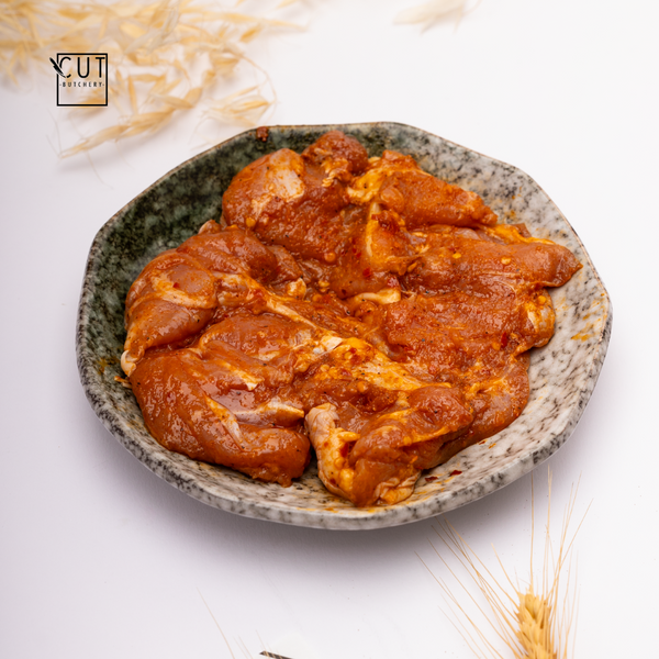 MARINATED CHICKEN BONELESS LEG – Cut Butchery