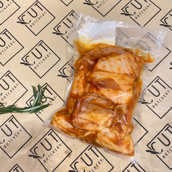 MARINATED CHICKEN MID JOINT WING (click to select flavour) – Cut Butchery